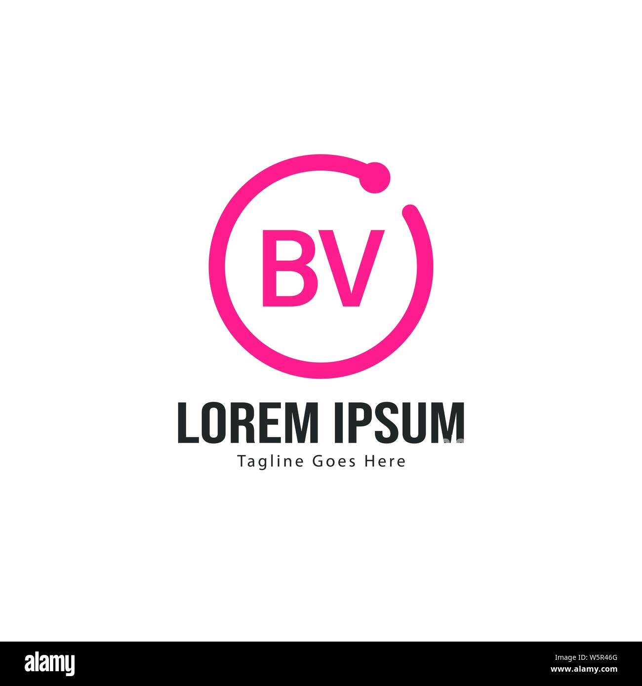 BV Letter Logo Design. Creative Modern BV Letters Icon Illustration ...