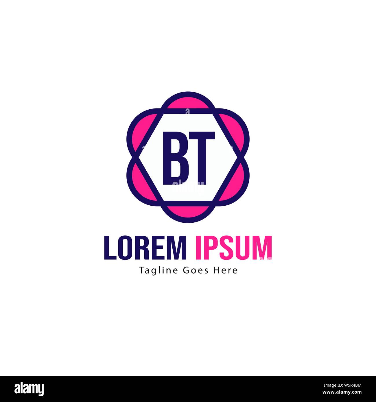 BT Letter Logo Design. Creative Modern BT Letters Icon Illustration ...