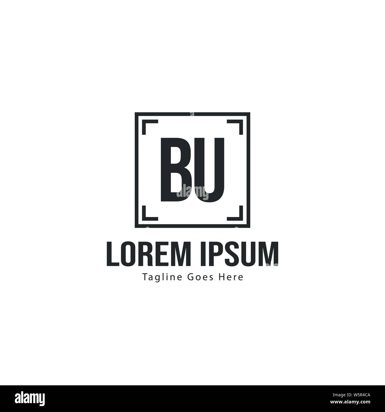 BU Letter Logo Design. Creative Modern BU Letters Icon Illustration ...