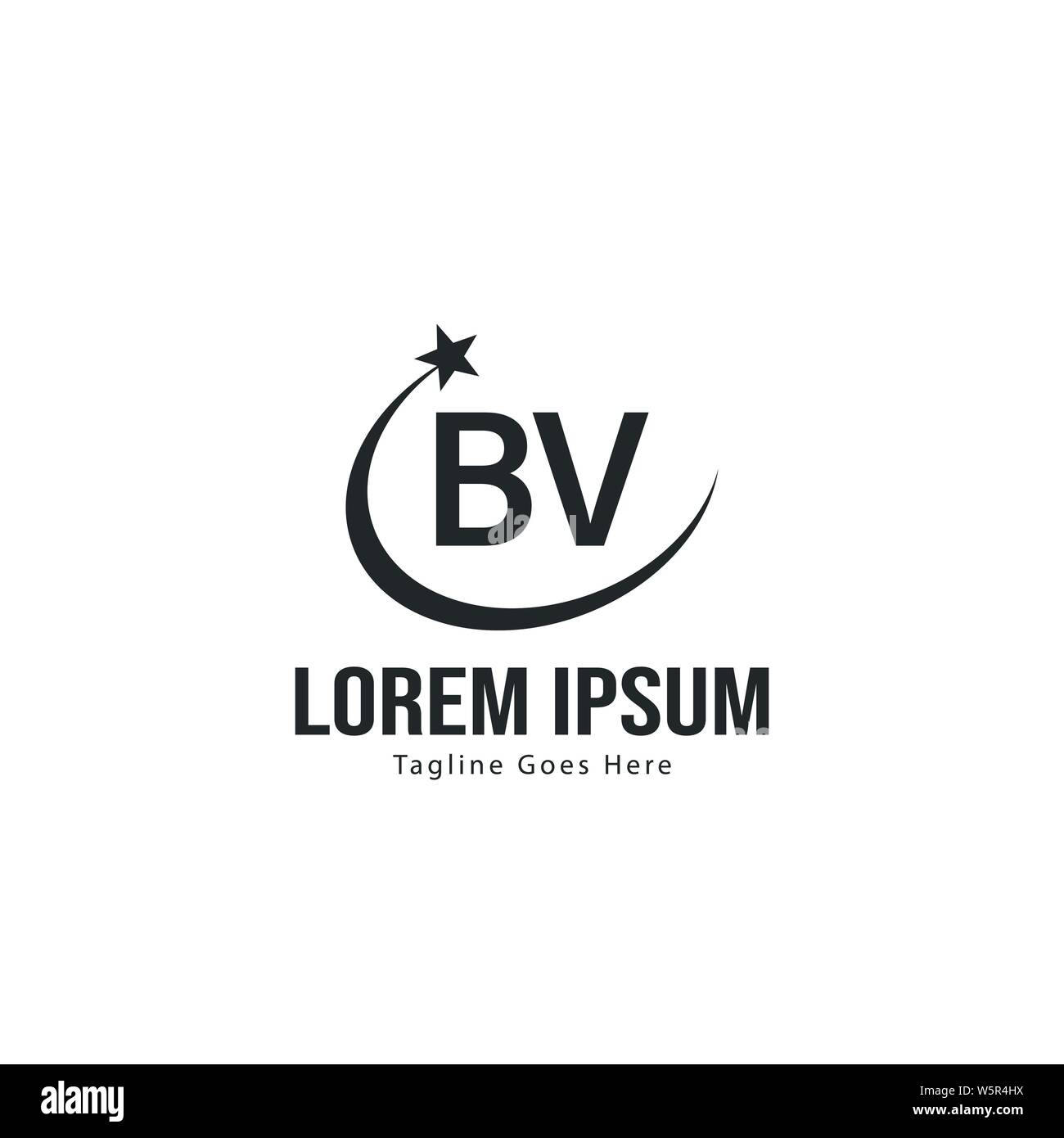 BV Letter Logo Design. Creative Modern BV Letters Icon Illustration ...