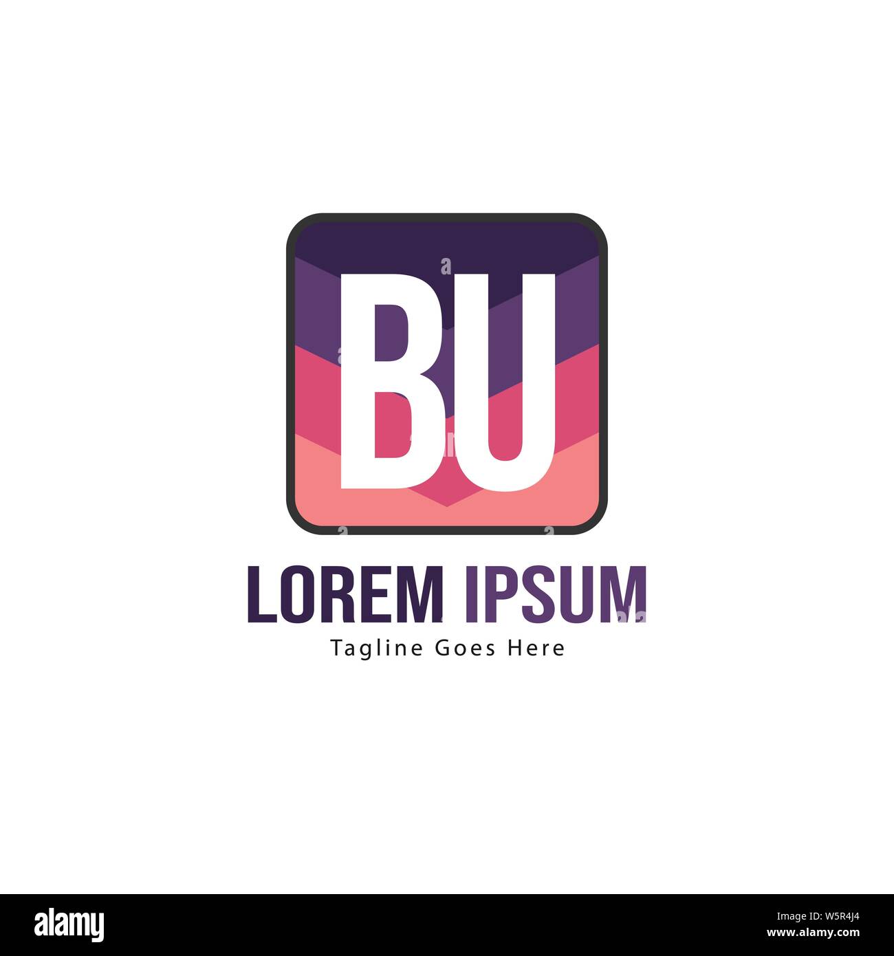 BU Letter Logo Design. Creative Modern BU Letters Icon Illustration ...