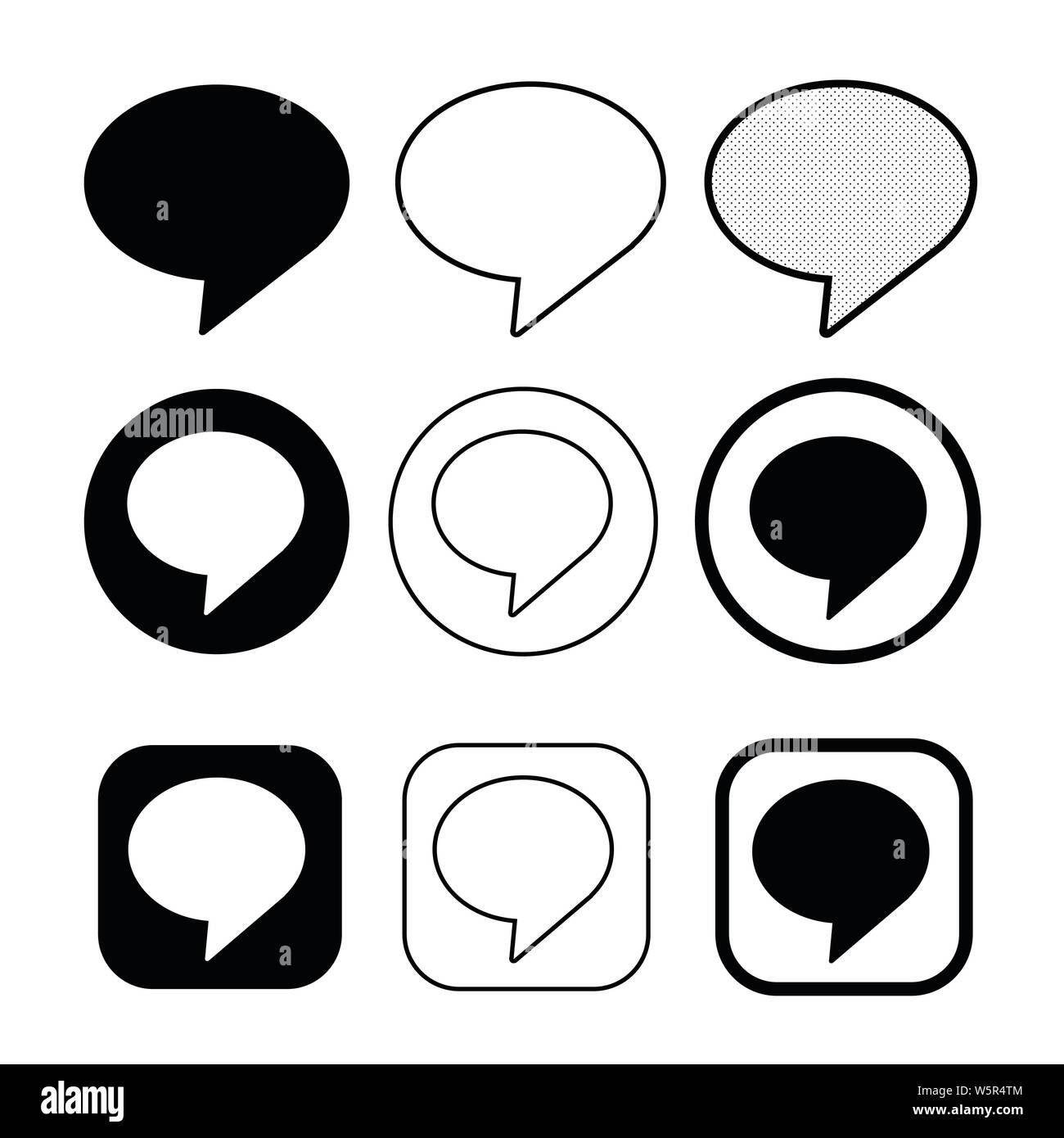 speech bubbles icon symbol sign Stock Vector Image & Art - Alamy