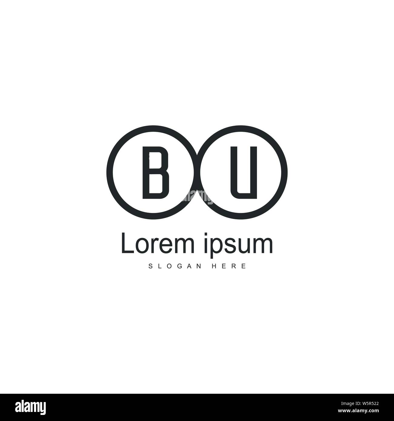 BU Letter Logo Design. Creative Modern BU Letters Icon Illustration ...