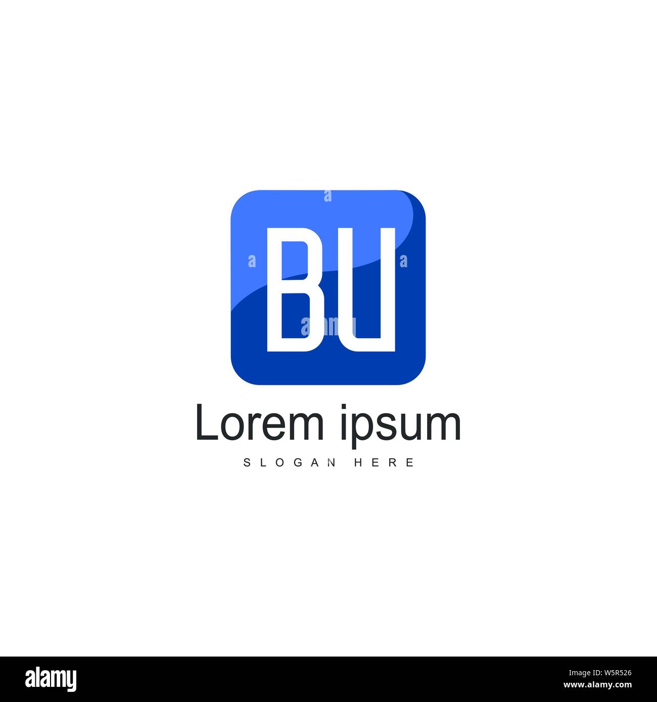 BU Letter Logo Design. Creative Modern BU Letters Icon Illustration ...