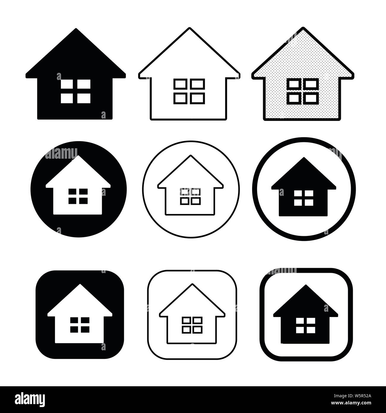 simple house symbol and home icon sign Stock Vector Image & Art - Alamy