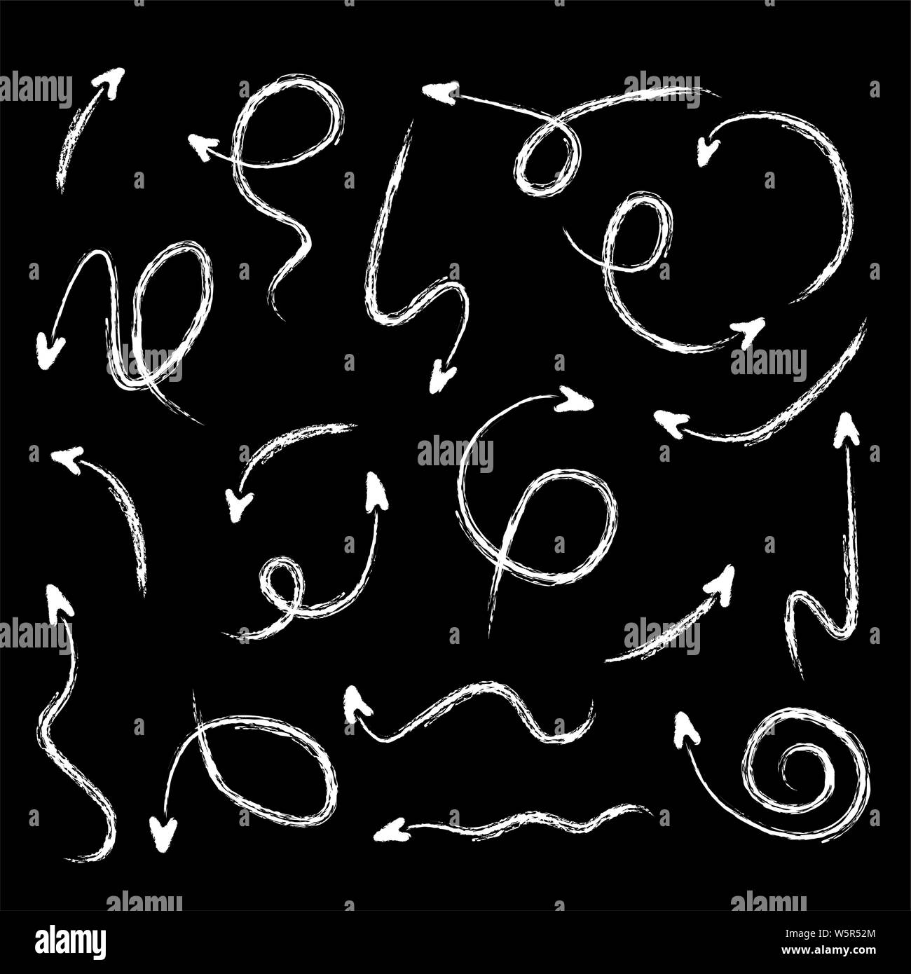 Vector chalk arrows hand drawn set Stock Vector Image & Art - Alamy