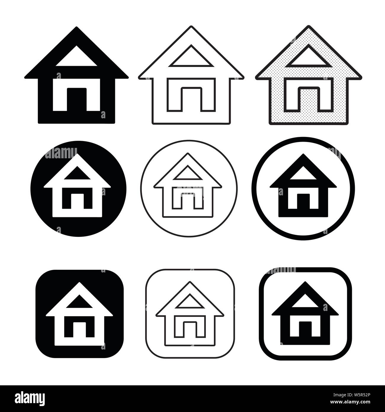 simple house symbol and home icon sign Stock Vector Image & Art - Alamy