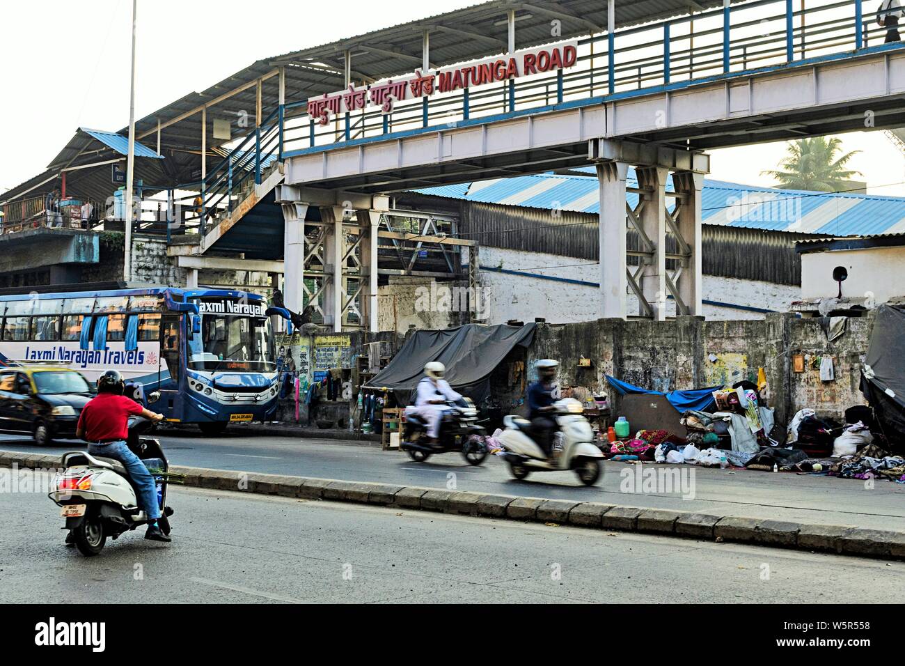 Matunga Road Railway Station foot overbridge Mumbai Maharashtra India ...