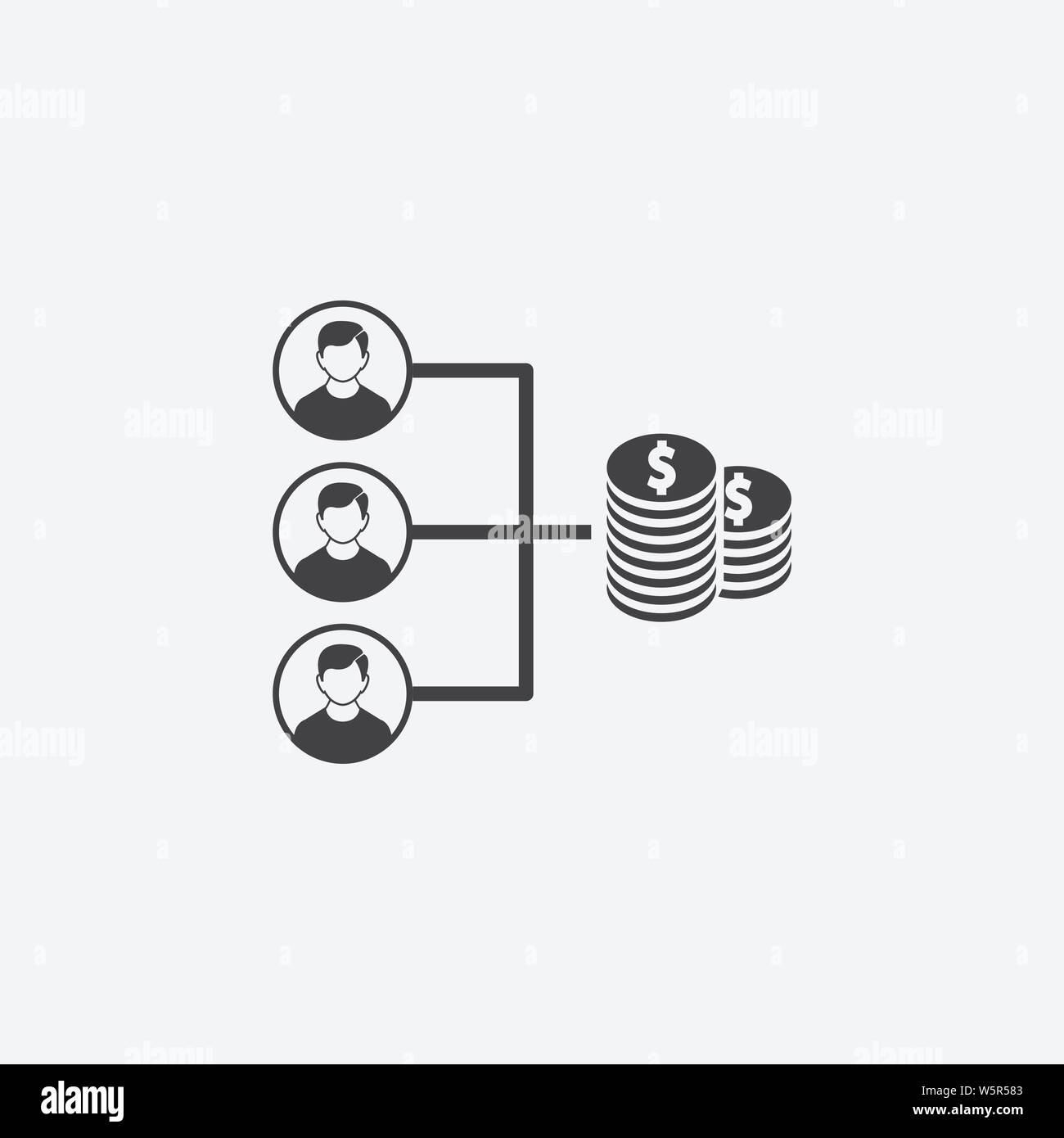 Financial contribution symbol Stock Vector Images - Alamy