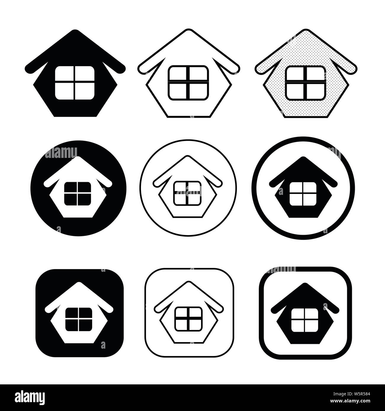 simple house symbol and home icon sign Stock Vector Image & Art - Alamy