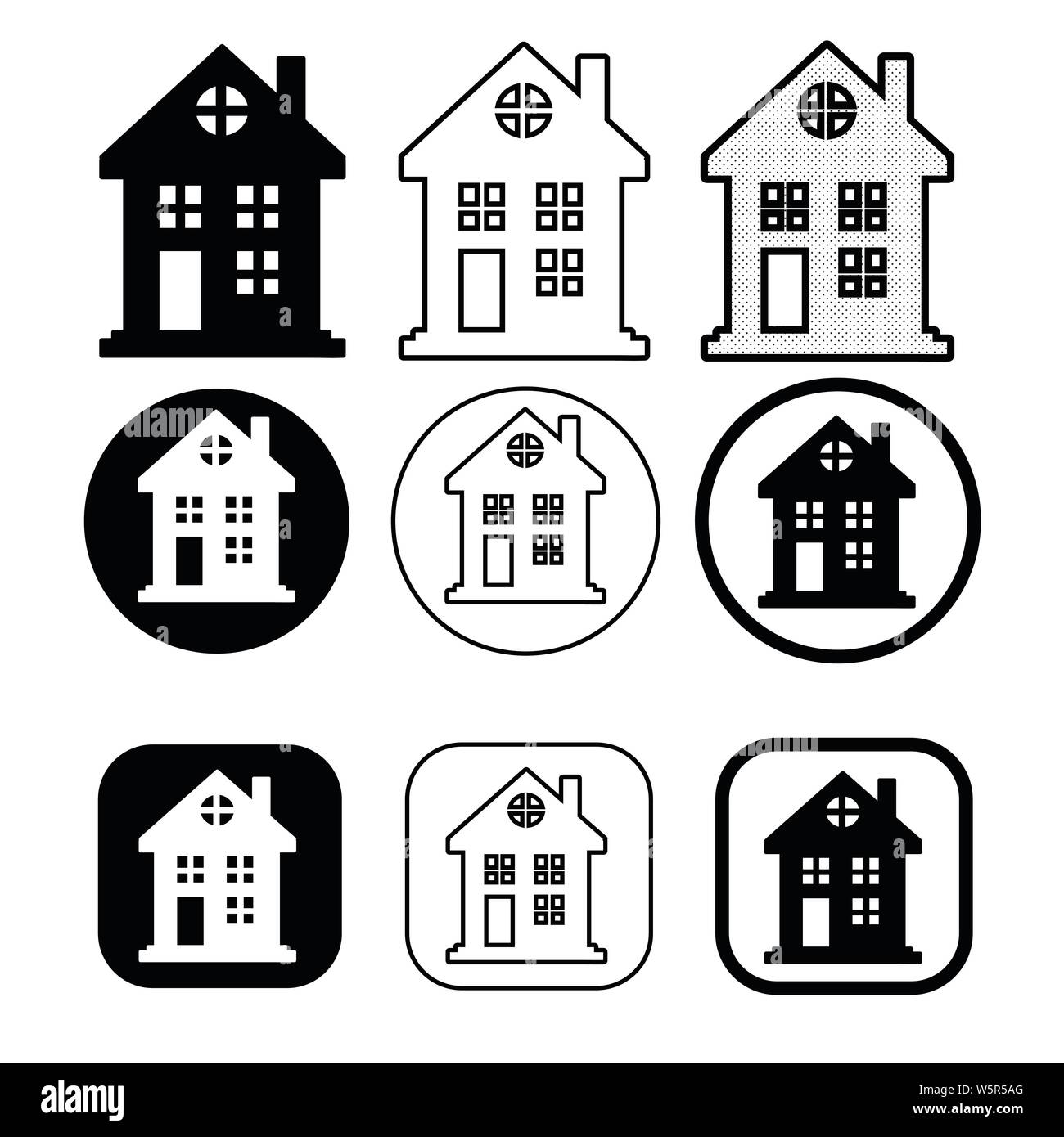 simple house and home icon symbol sign Stock Vector Image & Art - Alamy