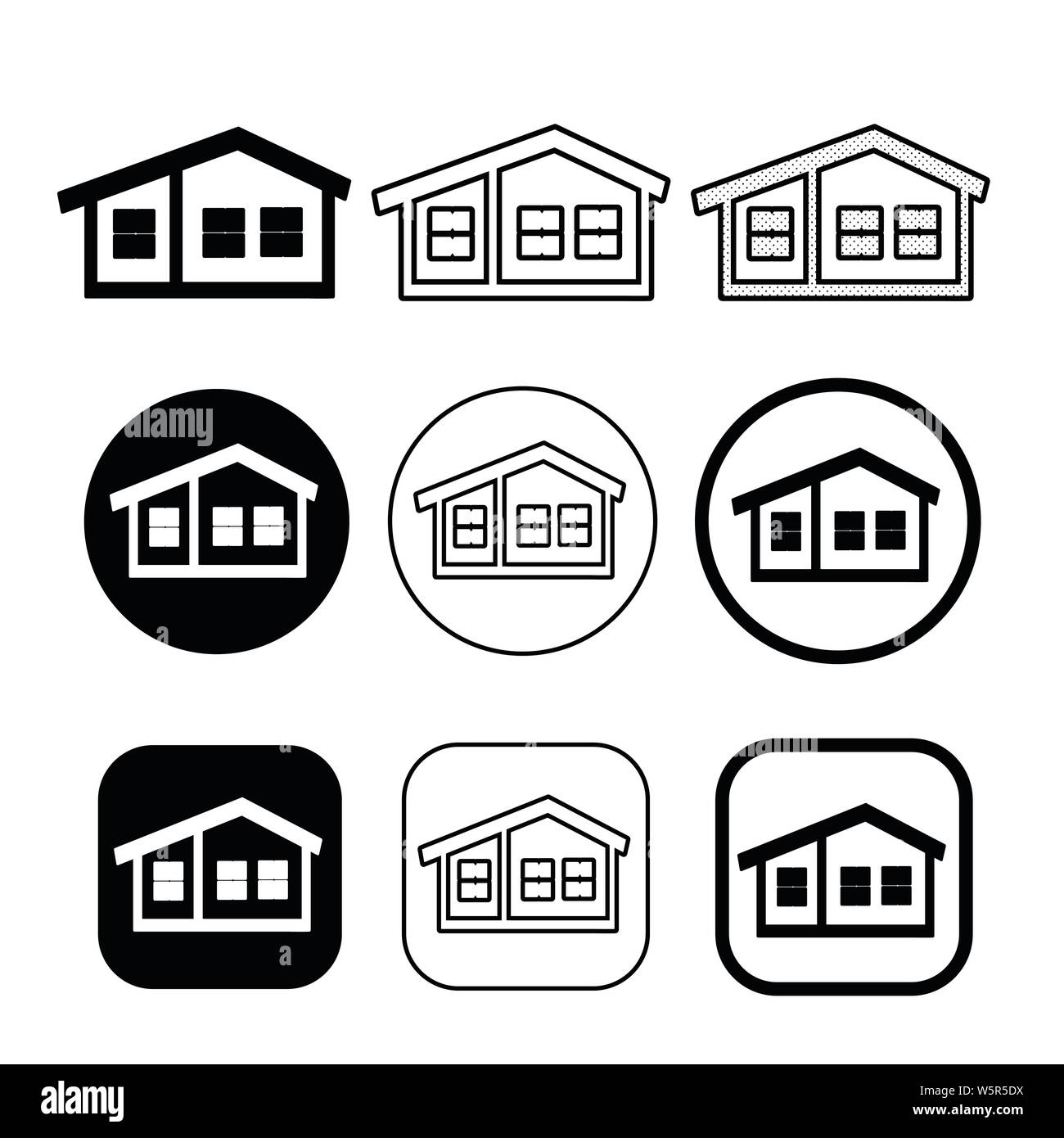 simple house symbol and home icon sign Stock Vector Image & Art - Alamy