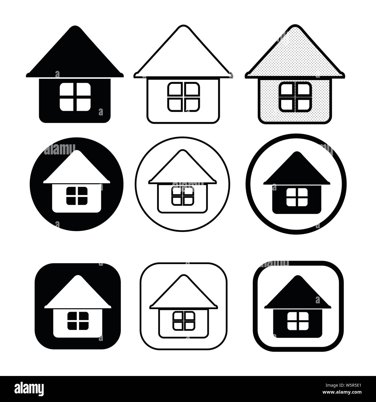 simple house symbol and home icon sign Stock Vector Image & Art - Alamy