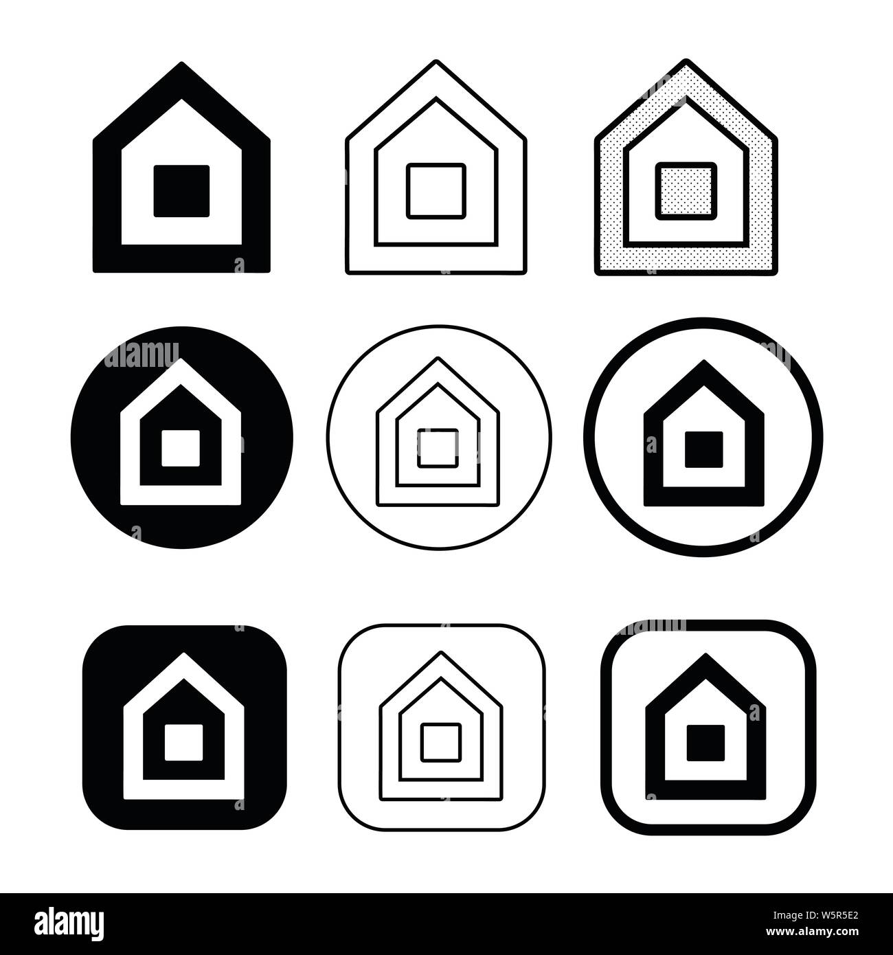 simple house symbol and home icon sign Stock Vector Image & Art - Alamy