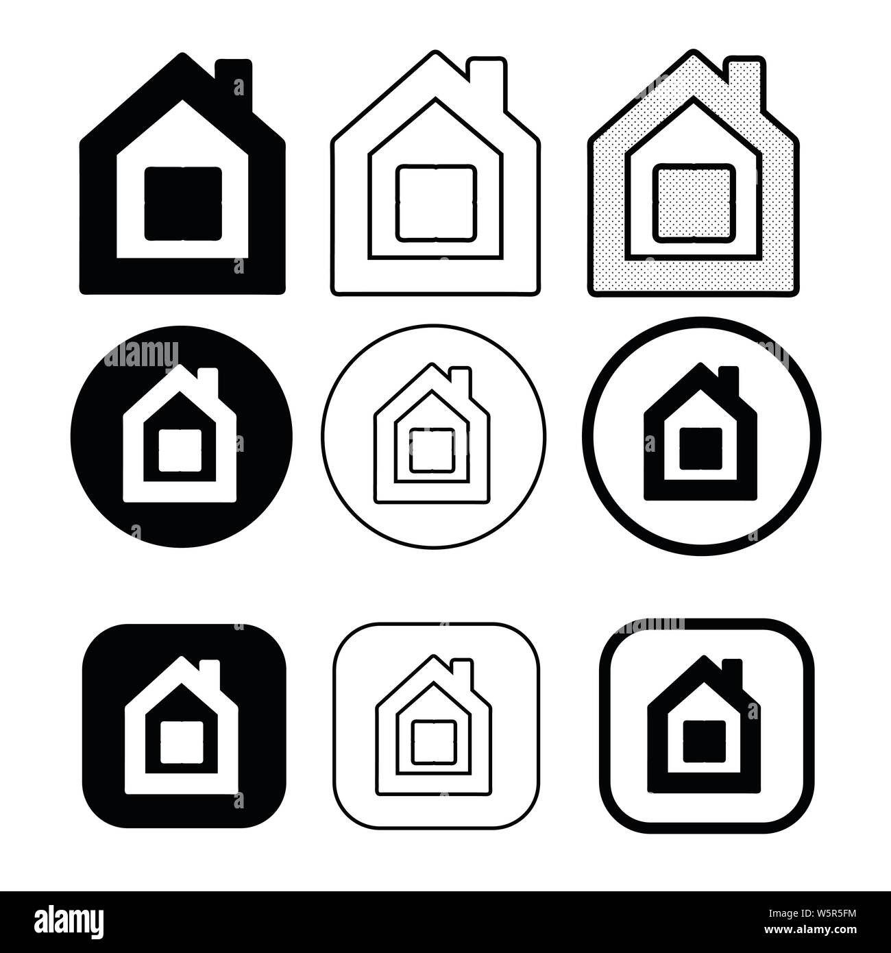 simple house symbol and home icon sign Stock Vector Image & Art - Alamy