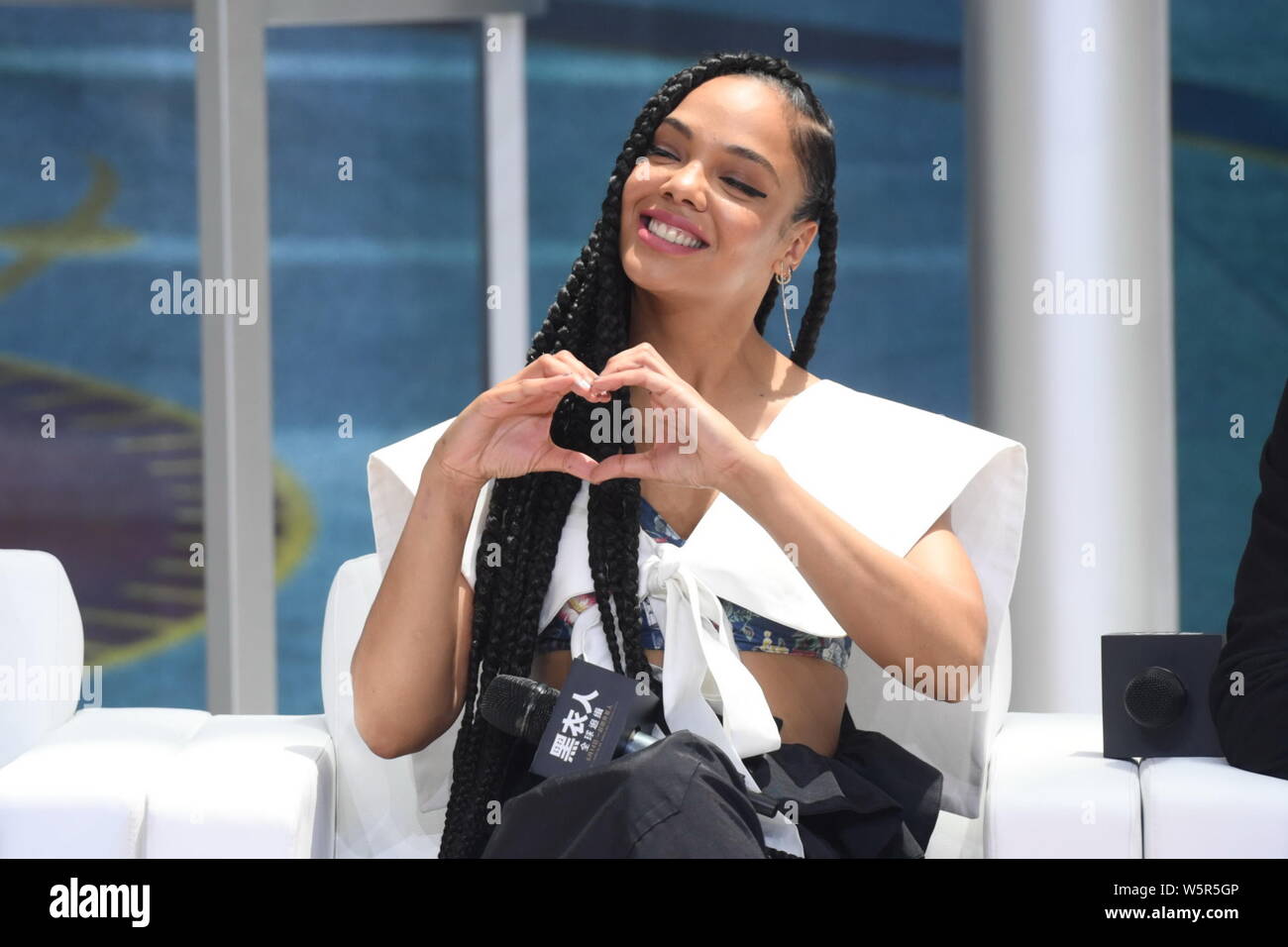 American actress and singer Tessa Thompson attends the premiere event ...