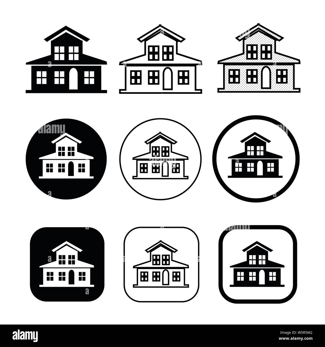 simple house symbol and home icon sign Stock Vector Image & Art - Alamy