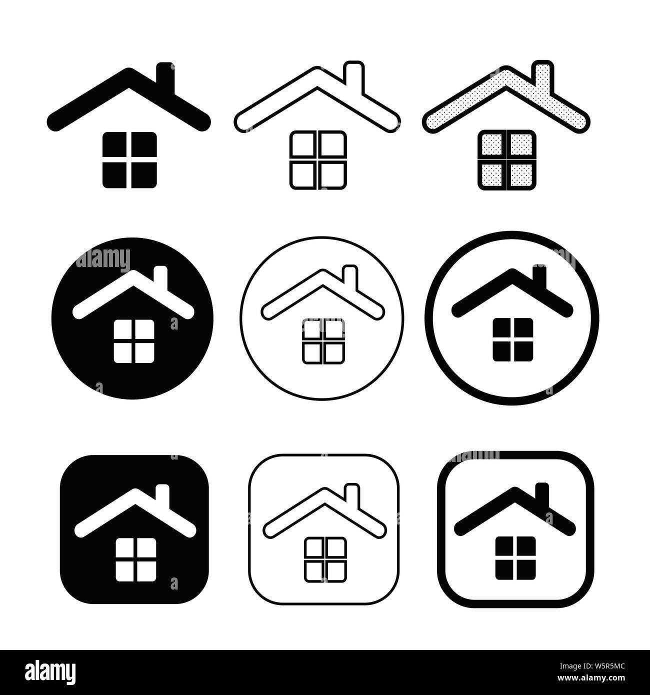 simple house symbol and home icon sign Stock Vector Image & Art - Alamy