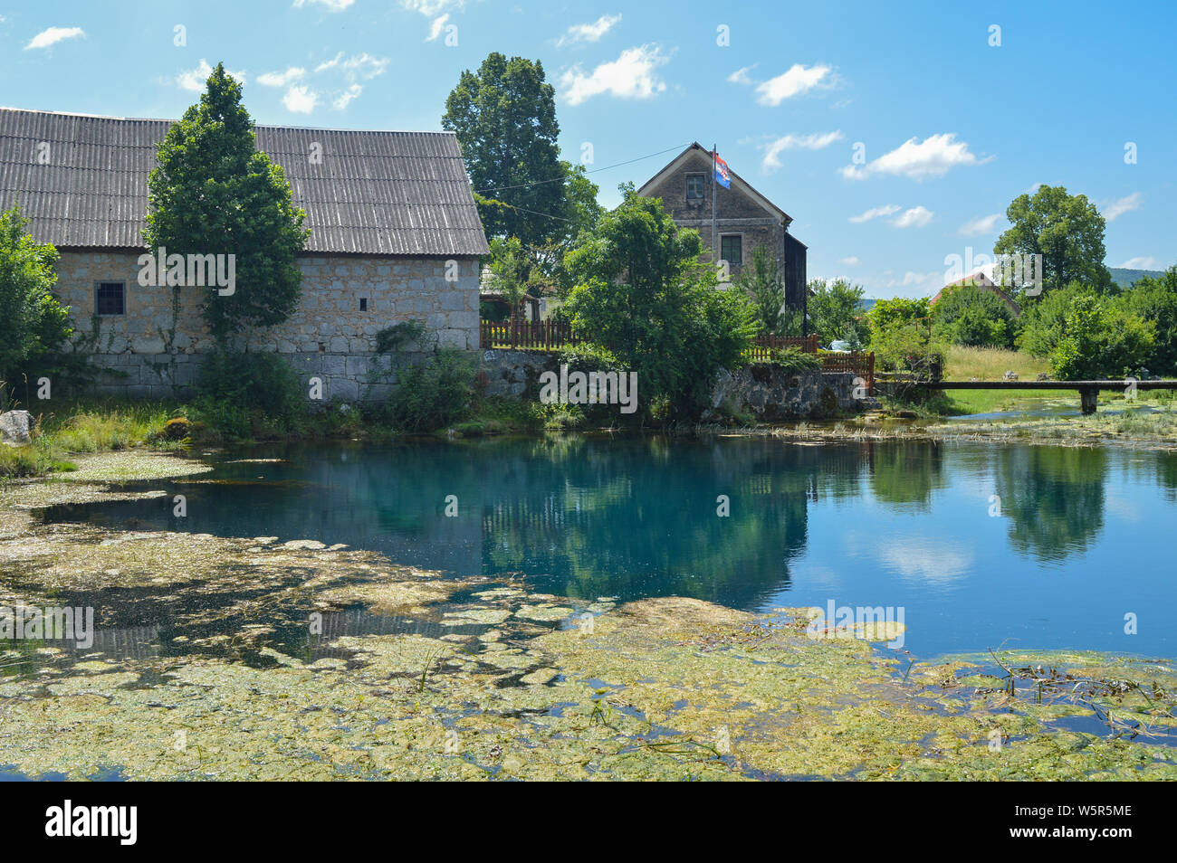 River Gacka springs, crystal clear water at Majerovo vrilo Stock Photo ...
