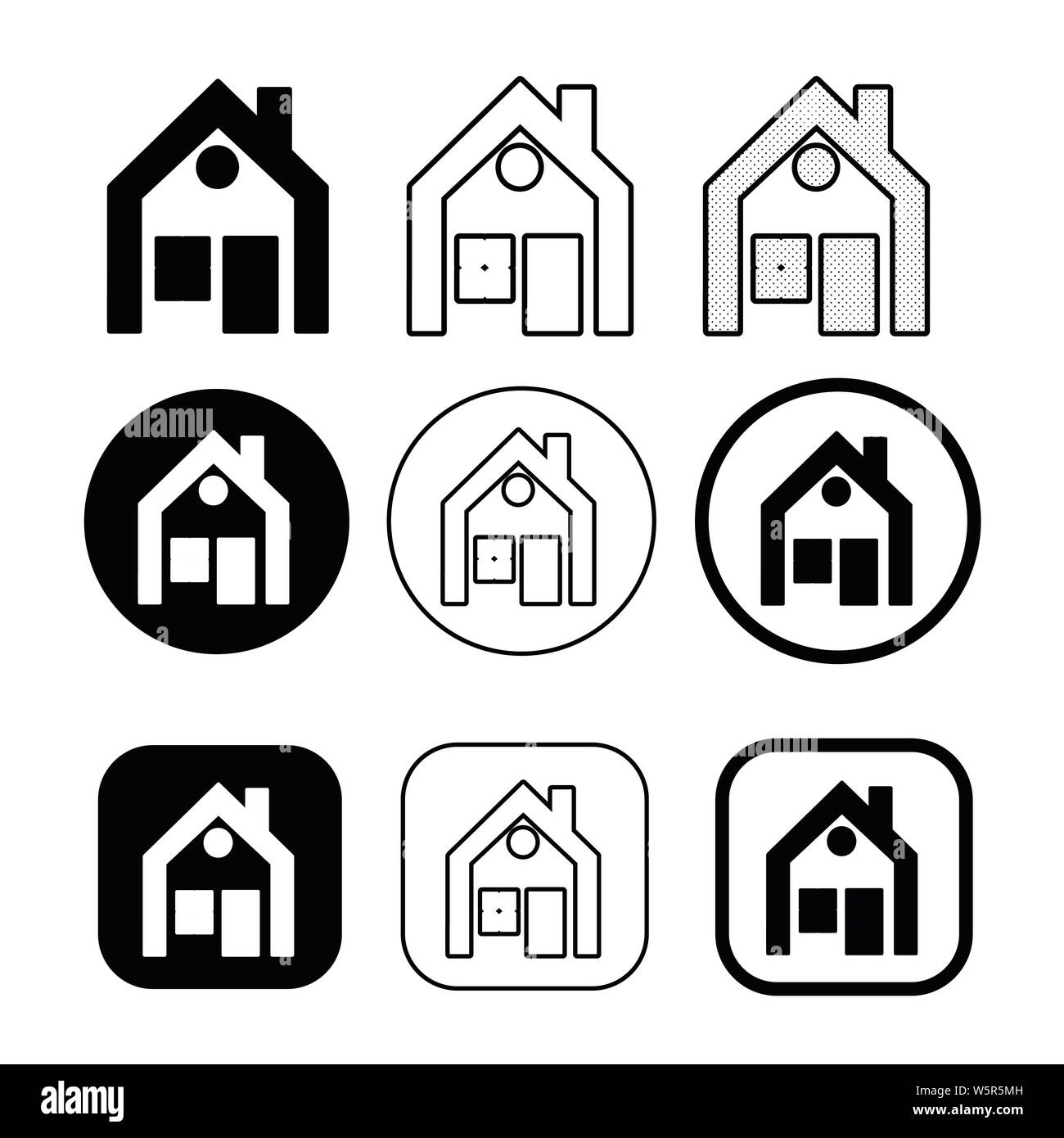 simple house symbol and home icon sign Stock Vector Image & Art - Alamy