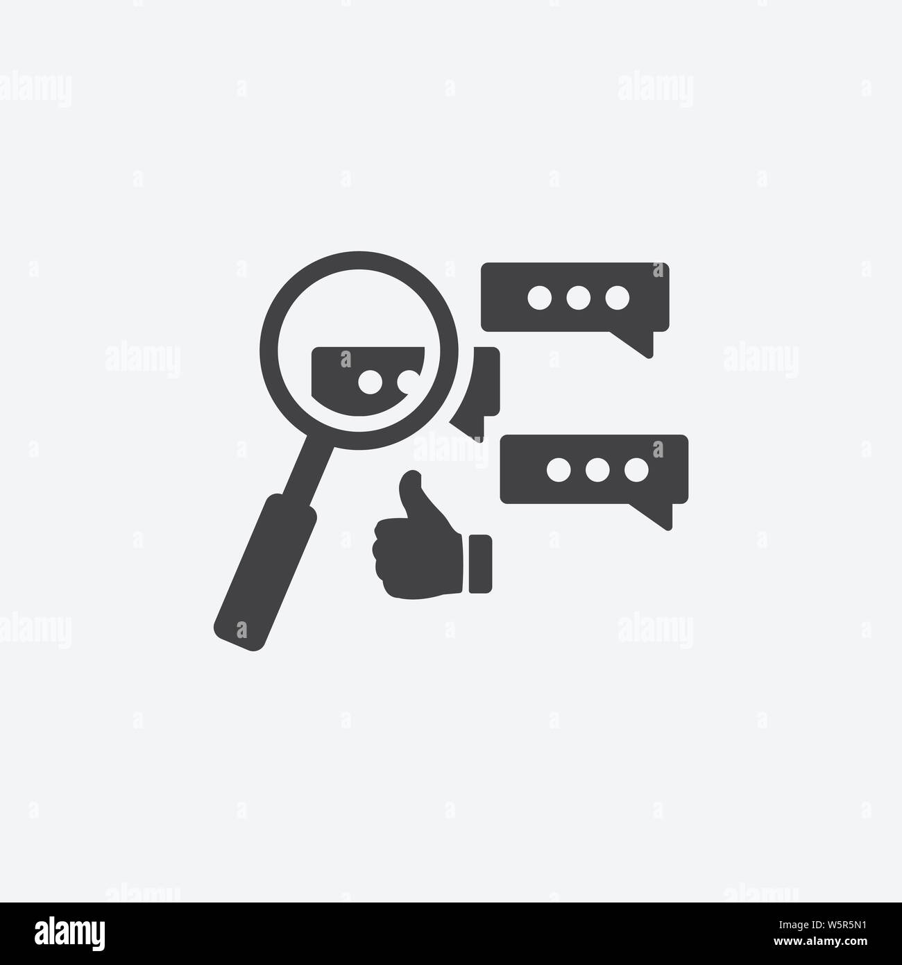 Monitoring Feedback glyph icon. Monochrome style design simple element ...