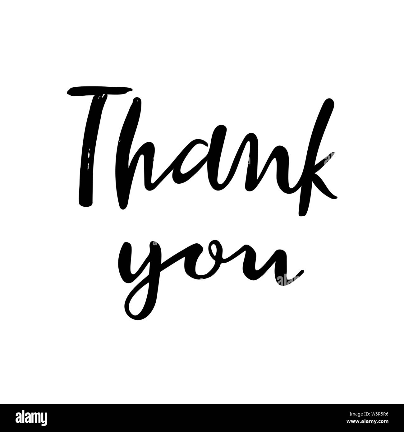 Hand written thank vector Cut Out Stock Images & Pictures - Alamy