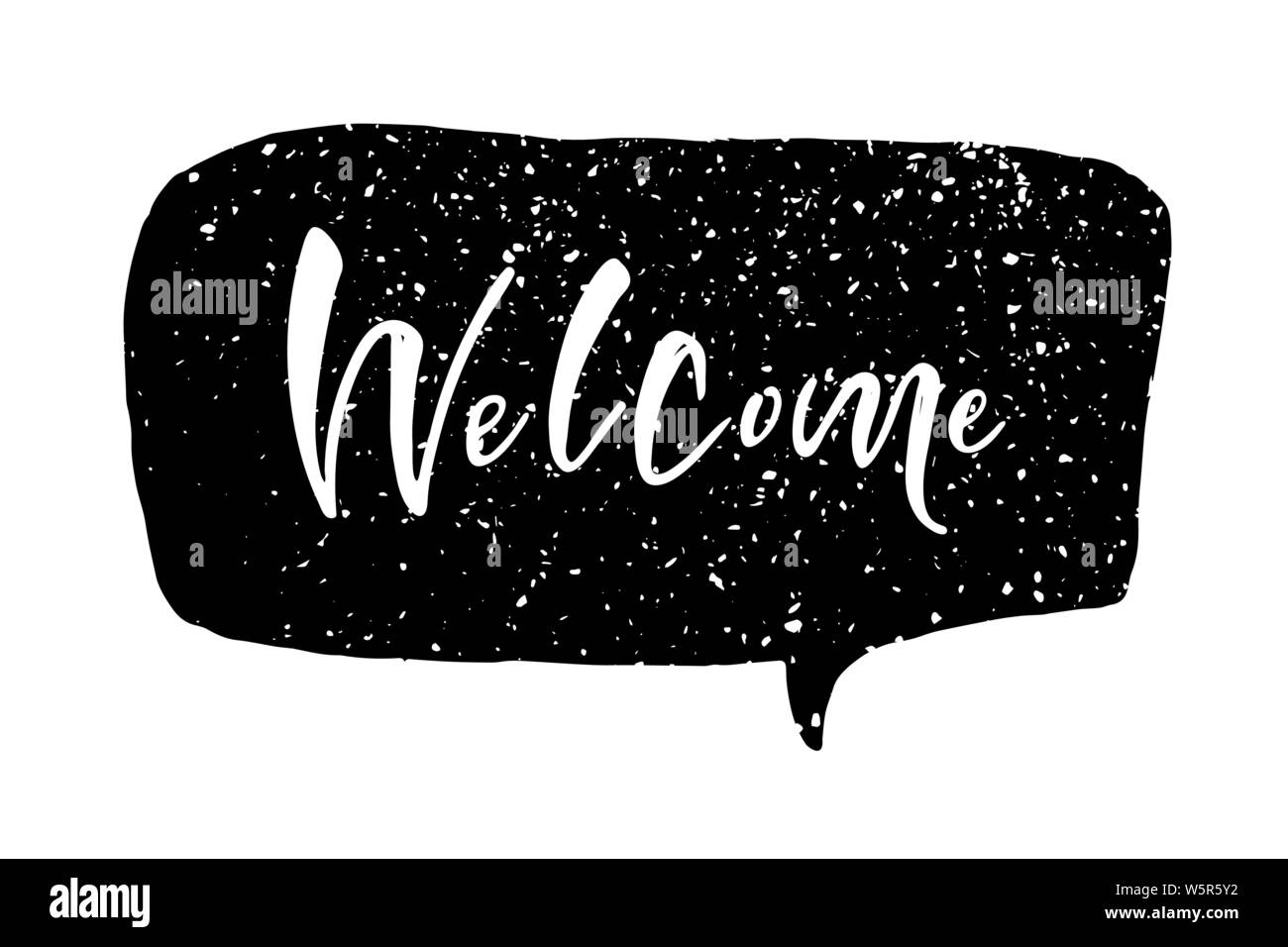 Vector inscription Welcome with speech bubbles Stock Vector Image & Art ...