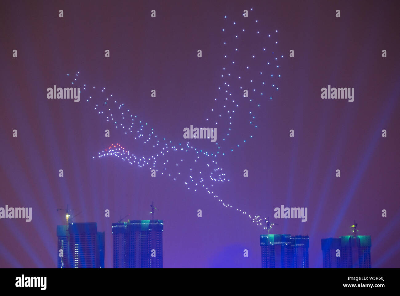 A total of 600 drones or UAVs (unmanned aerial vehicles) are remote ...