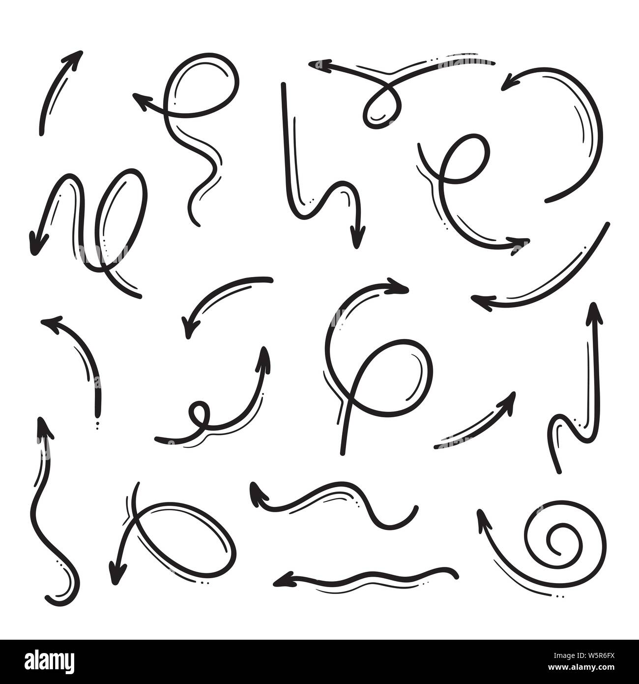 Hand drawn vector arrows set Stock Vector Image & Art - Alamy