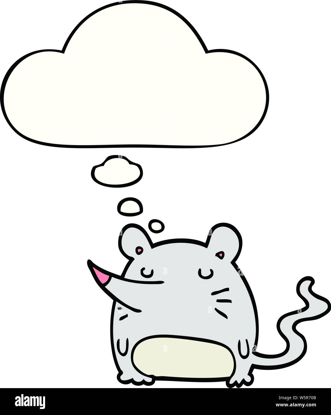 cartoon mouse with thought bubble Stock Vector Image & Art - Alamy