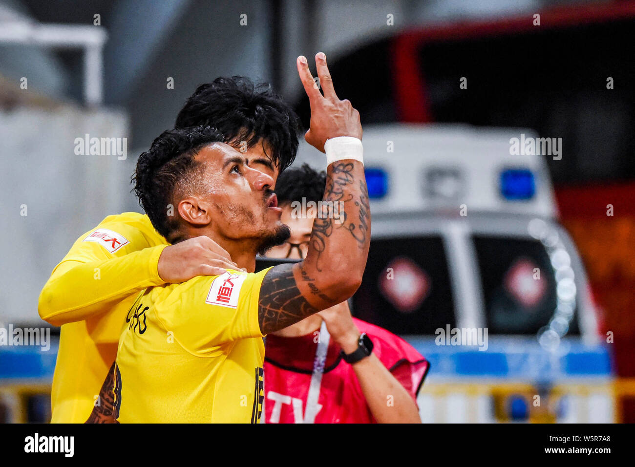 Brazilian football player Paulinho of Guangzhou Evergrande Taobao ...