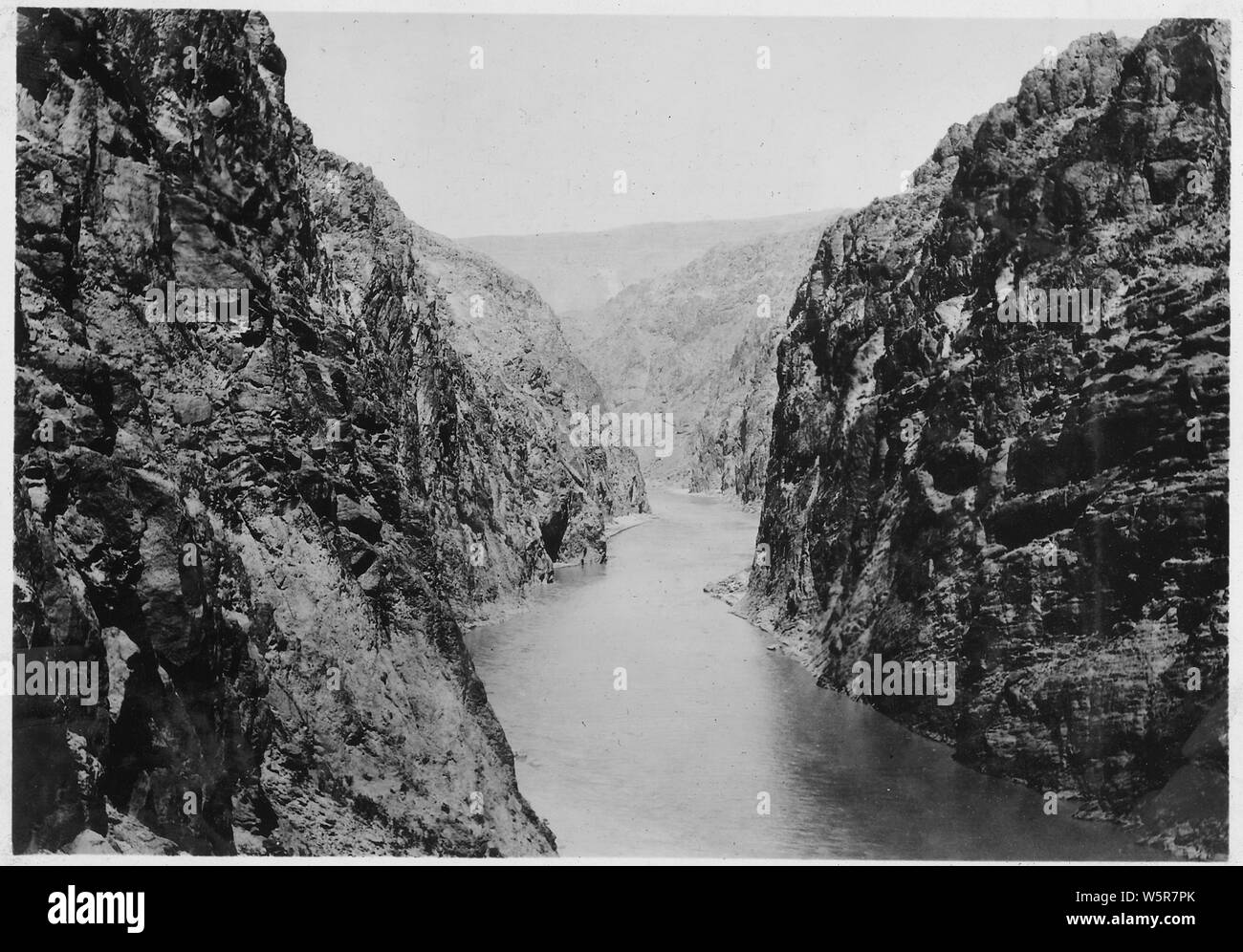 Looking upstream through Black Canyon toward Hoover Damsite. View ...