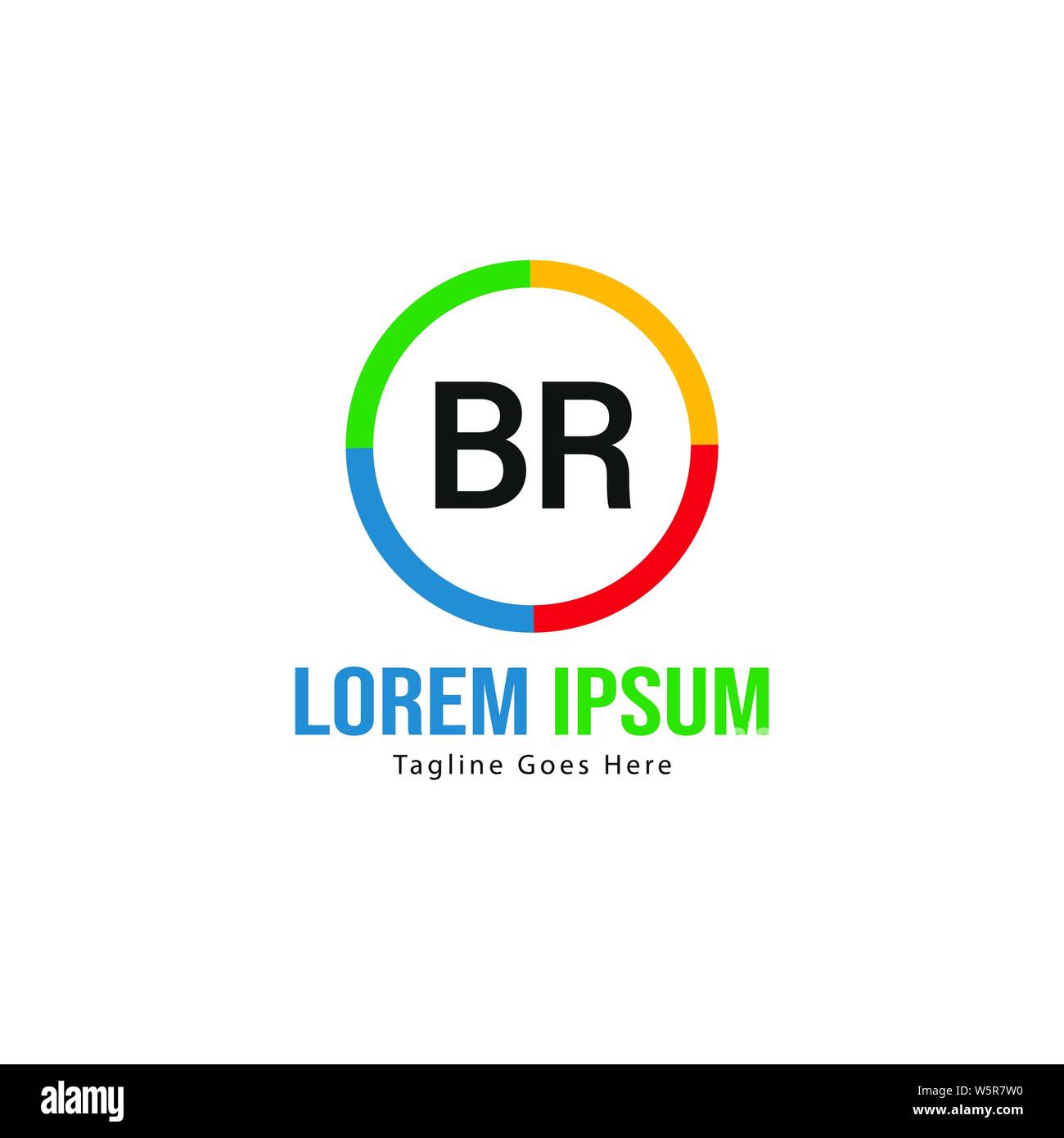 BR Letter Logo Design. Creative Modern BR Letters Icon Illustration ...