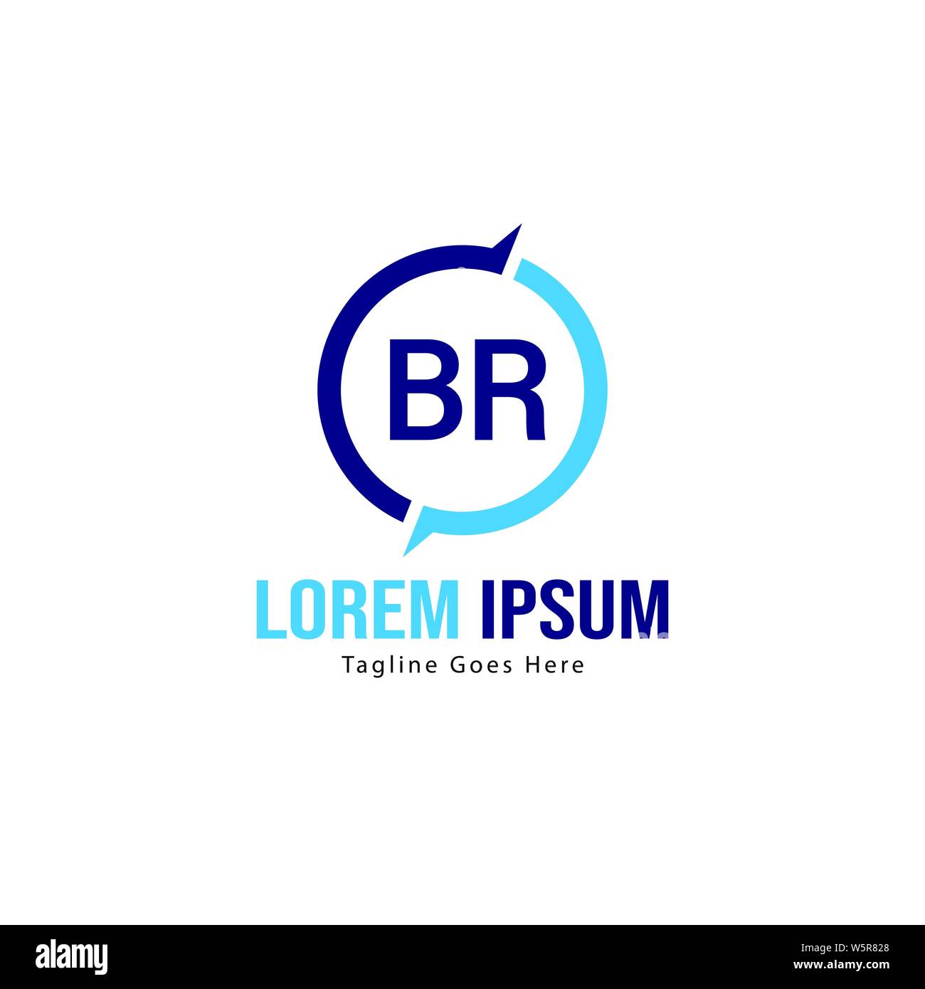 BR Letter Logo Design. Creative Modern BR Letters Icon Illustration ...
