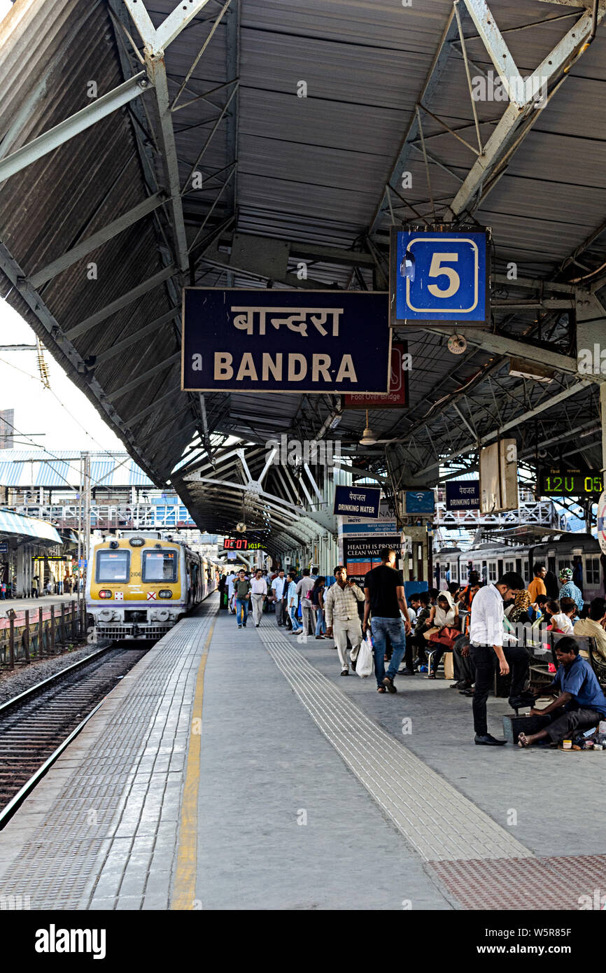 Bandra Railway Station Mumbai Maharashtra India Asia Stock Photo - Alamy