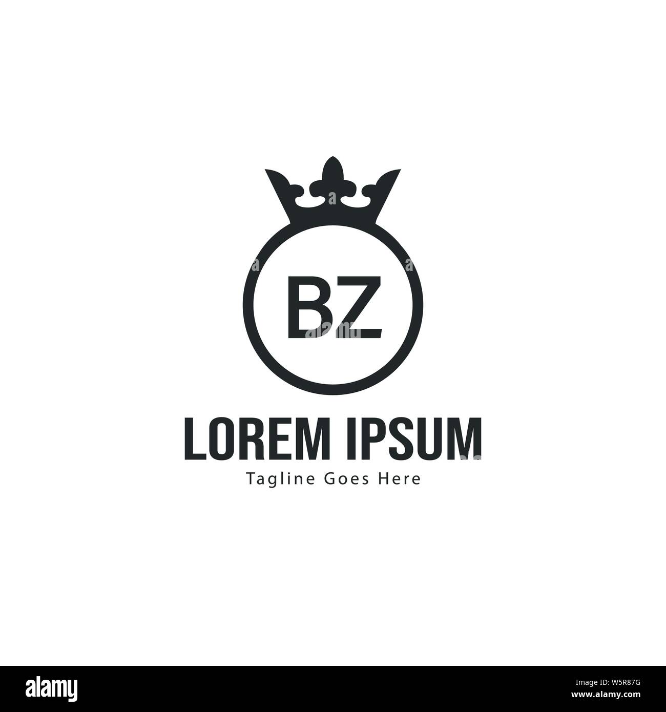 BZ Letter Logo Design. Creative Modern BZ Letters Icon Illustration ...