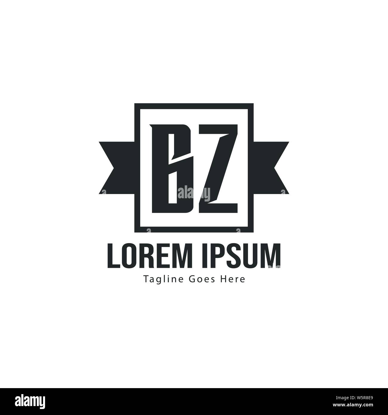BZ Letter Logo Design. Creative Modern BZ Letters Icon Illustration ...