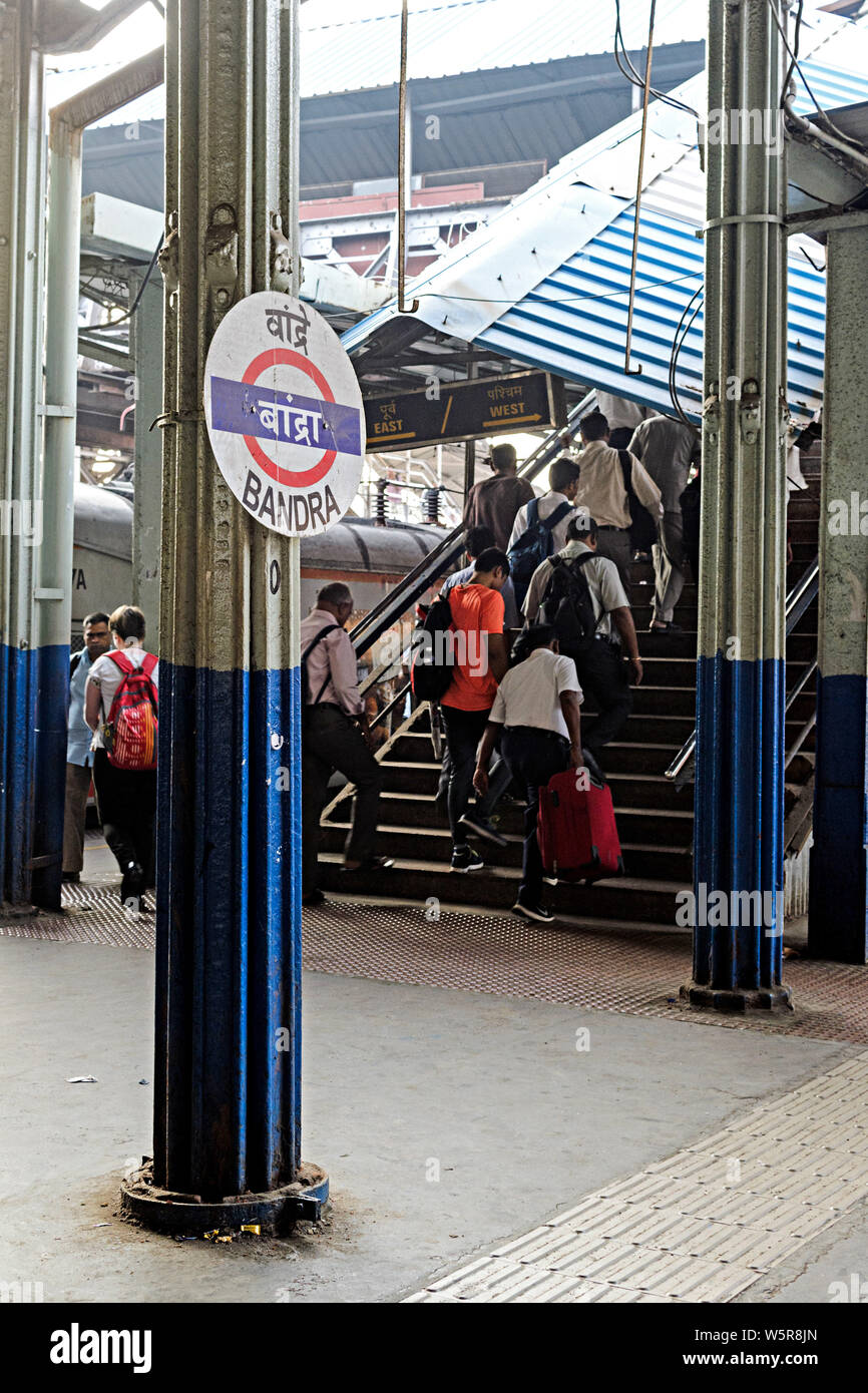 Bandra Railway Station Mumbai Maharashtra India Asia Stock Photo - Alamy