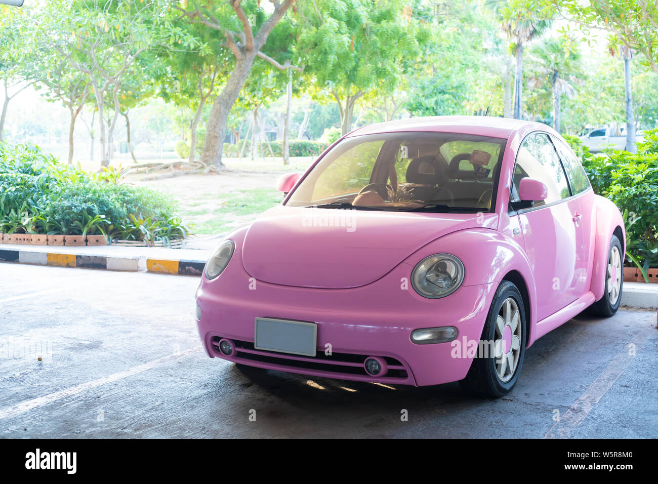 Pattaya, Thailand - May 27, 2019: Modern fun pink small car. Photo of a ...