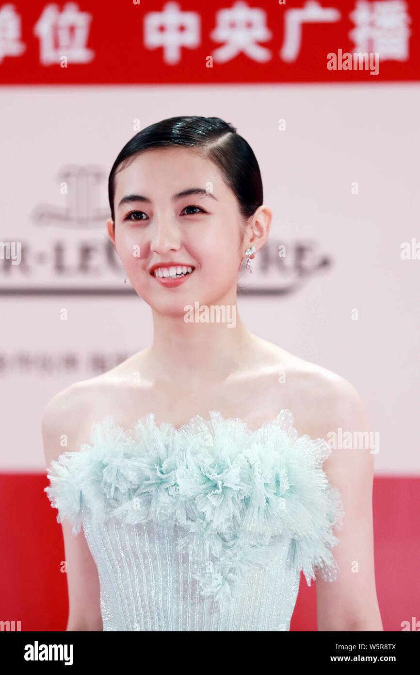 Chinese actress Zhang Zifeng arrives on the red carpet for the closing ceremony of the 22nd ...