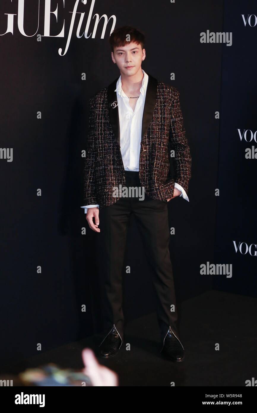 Hong Kong singer and actor William Chan poses as he arrives on the red ...