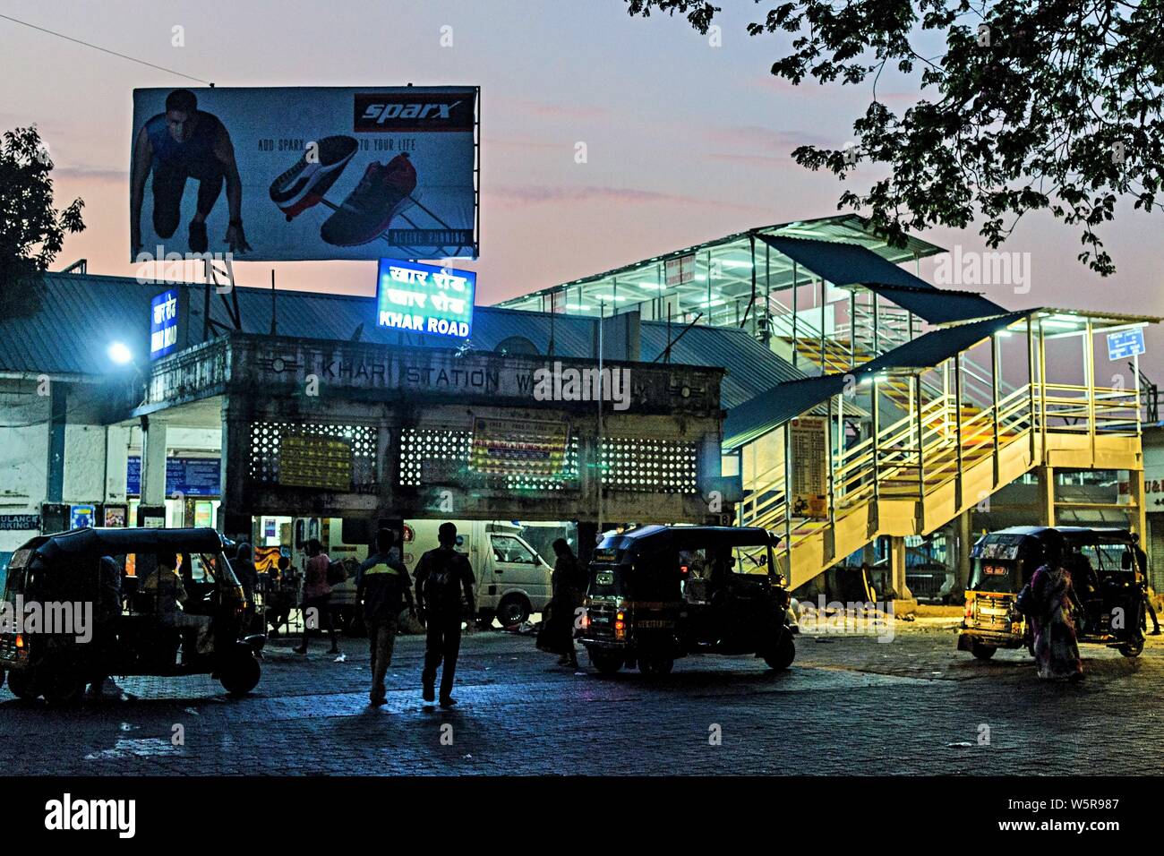 Khar Road Railway Station entrance Mumbai Maharashtra India Asia Stock ...