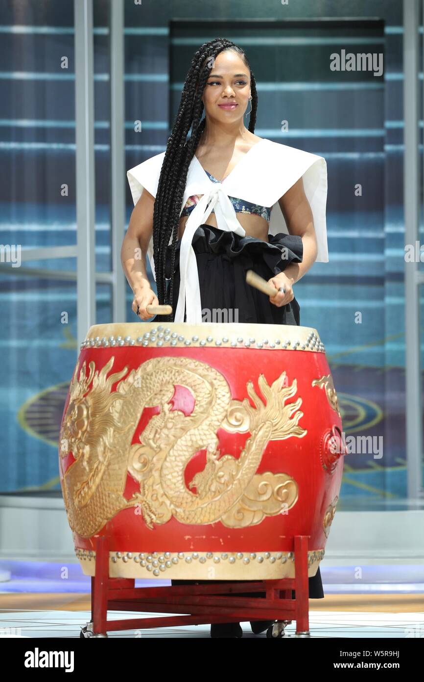 American actress and singer Tessa Thompson attends the premiere event ...