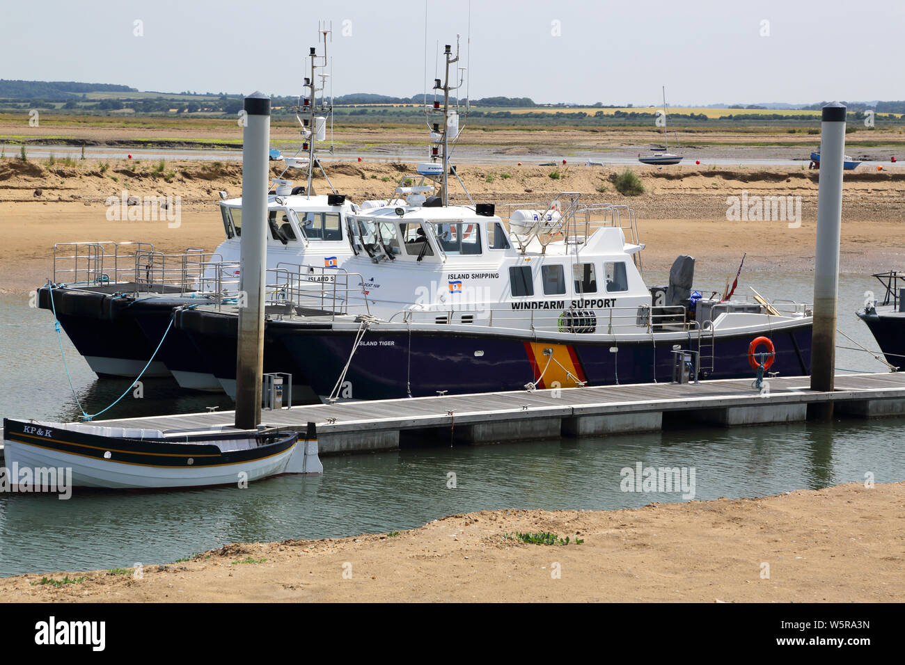 offshore wind farm support vessels at wells next the sea on the norfolk ...