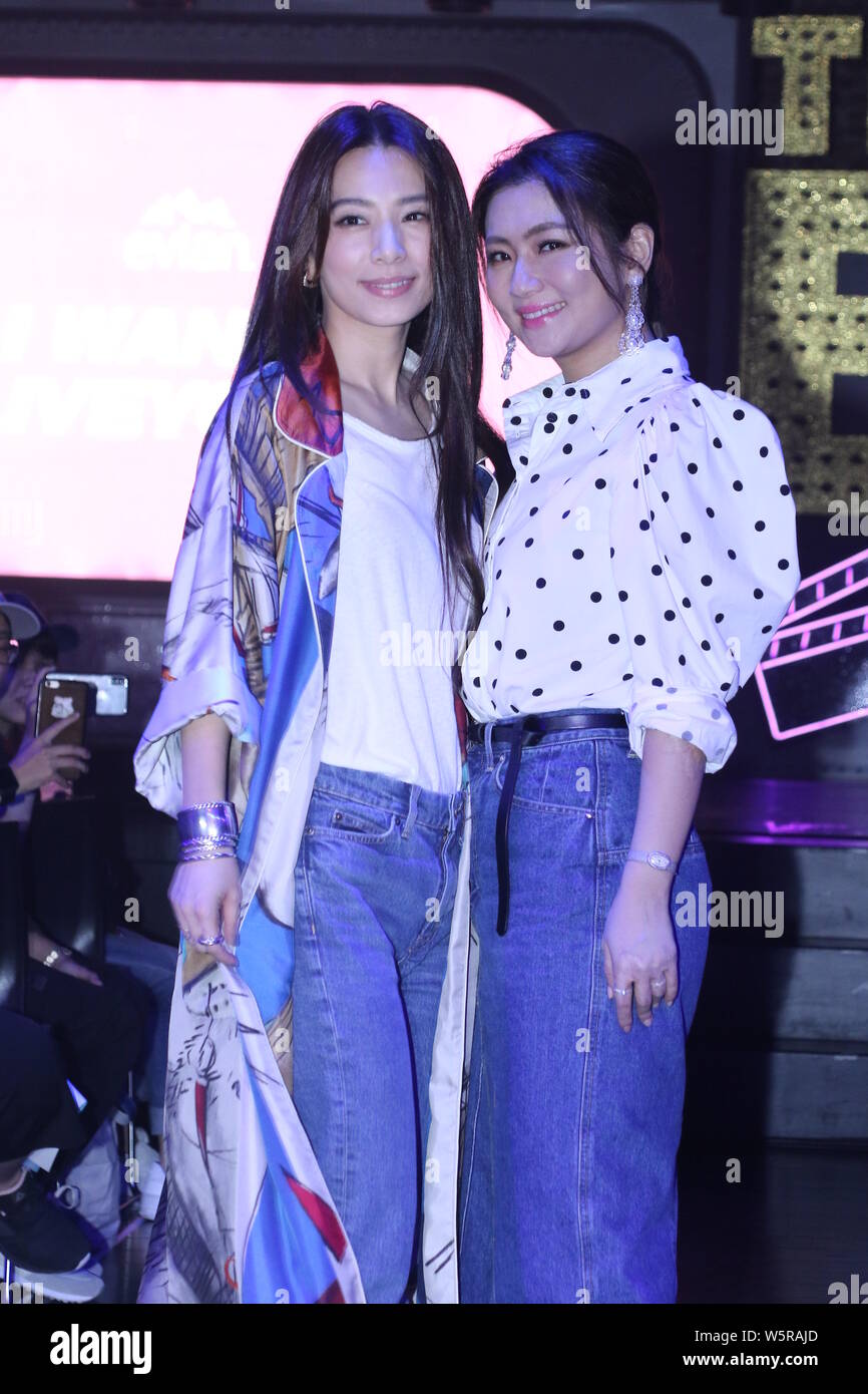 Hebe Tien Fu-chen, left, and Selina Jen Chia-hsuan of Taiwanese girls ...