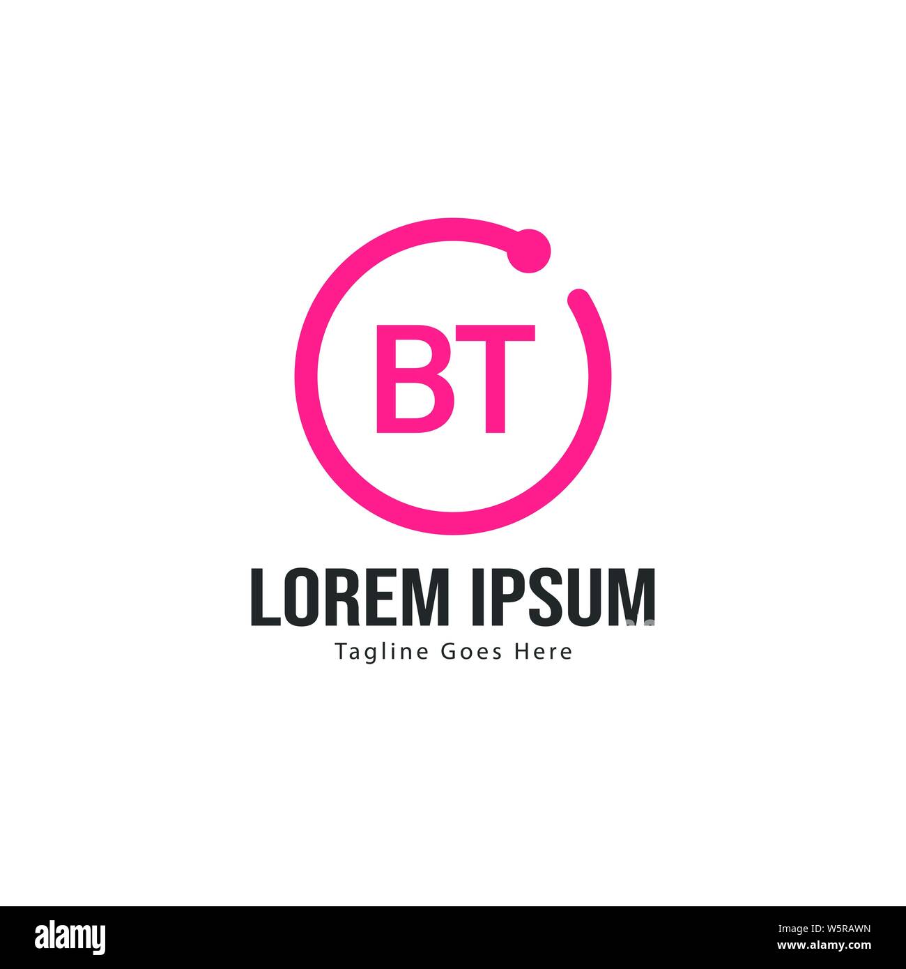 BT Letter Logo Design. Creative Modern BT Letters Icon Illustration ...