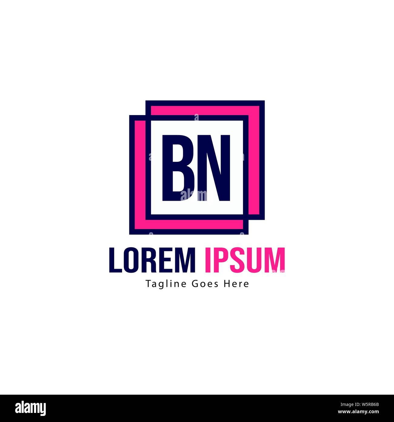 BN Letter Logo Design. Creative Modern BN Letters Icon Illustration ...