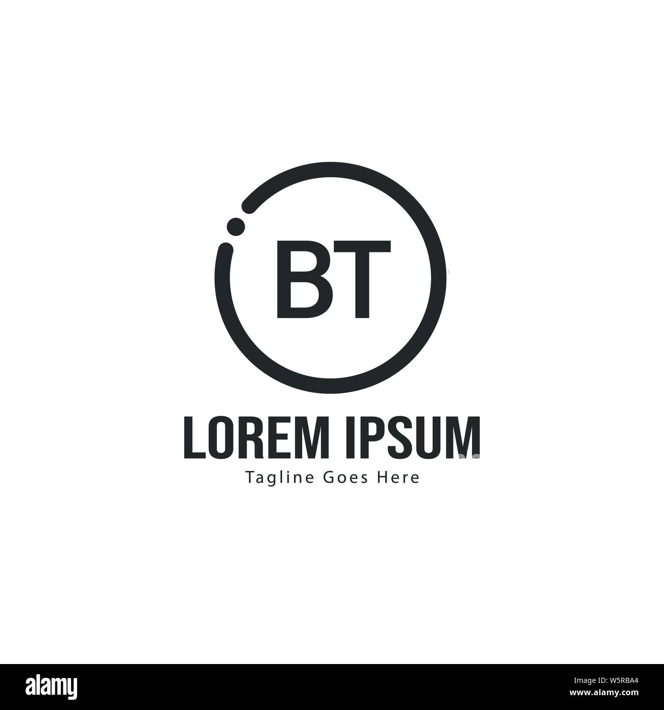 BT Letter Logo Design. Creative Modern BT Letters Icon Illustration ...