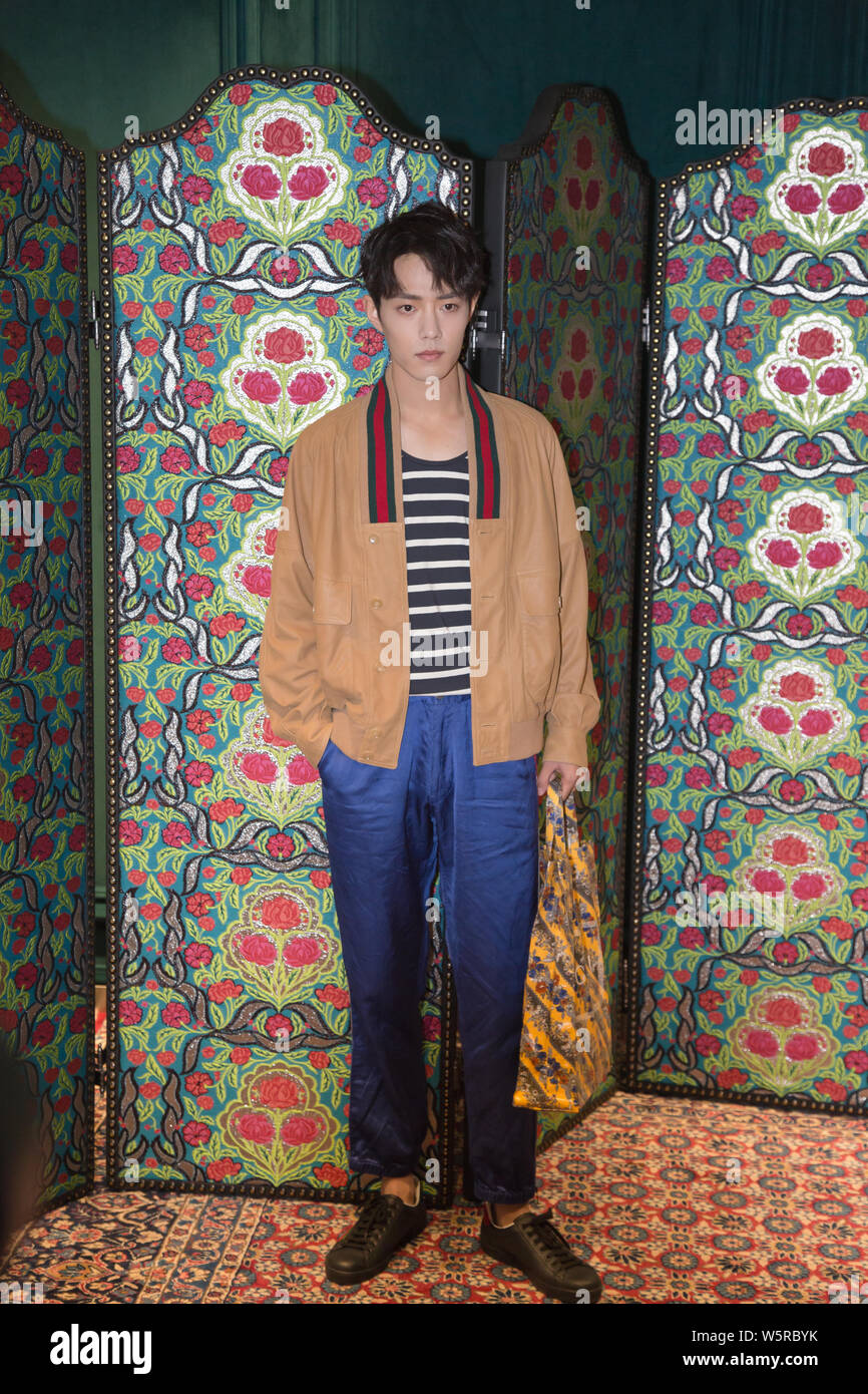 Chinese actor and singer Xiao Zhan of male idol group X NINE attends ...