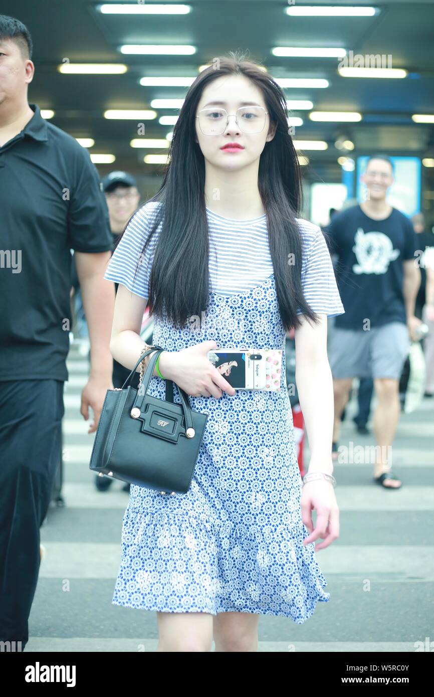 Chinese singer and actress Pinky Zhou or Zhou Jieqiong arrives at the ...